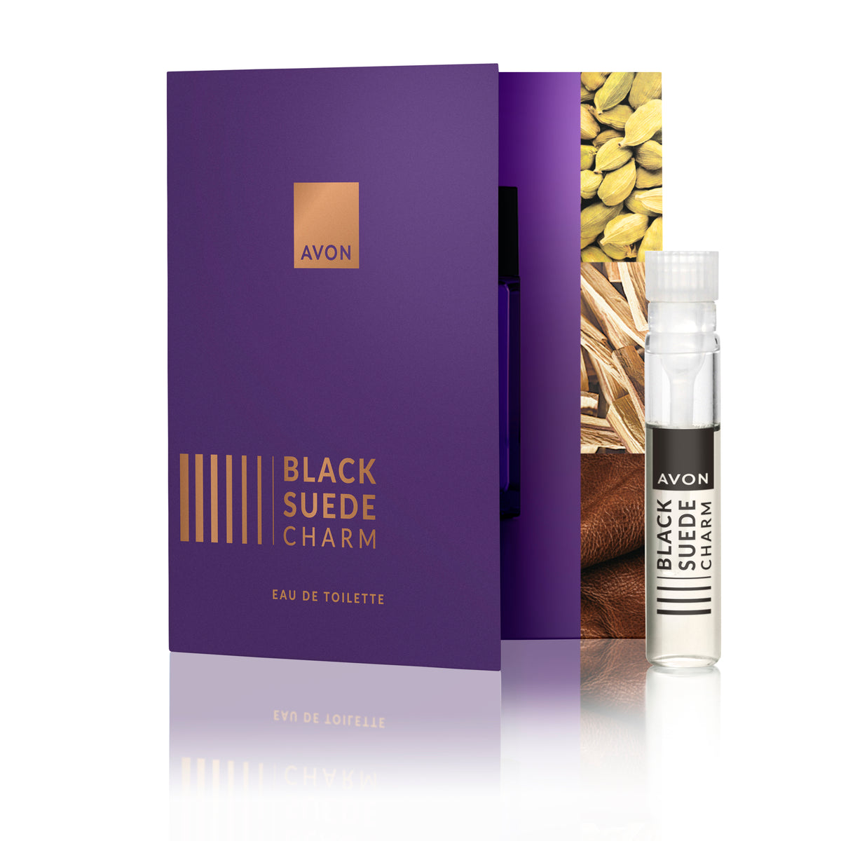 Black Suede Charm Tester Vial 0.6ml · AVON Malta