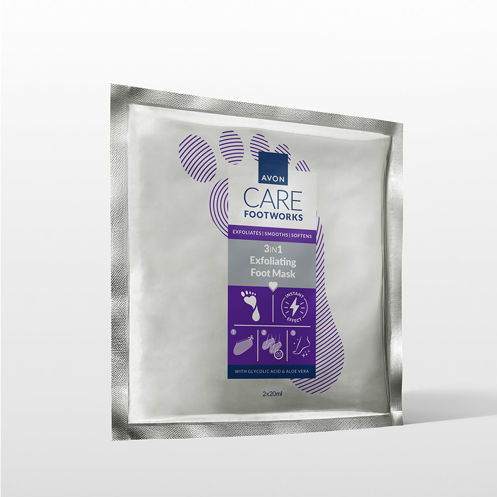 Avon Care Footworks 3-in-1 Exfoliating Foot Mask · AVON Malta